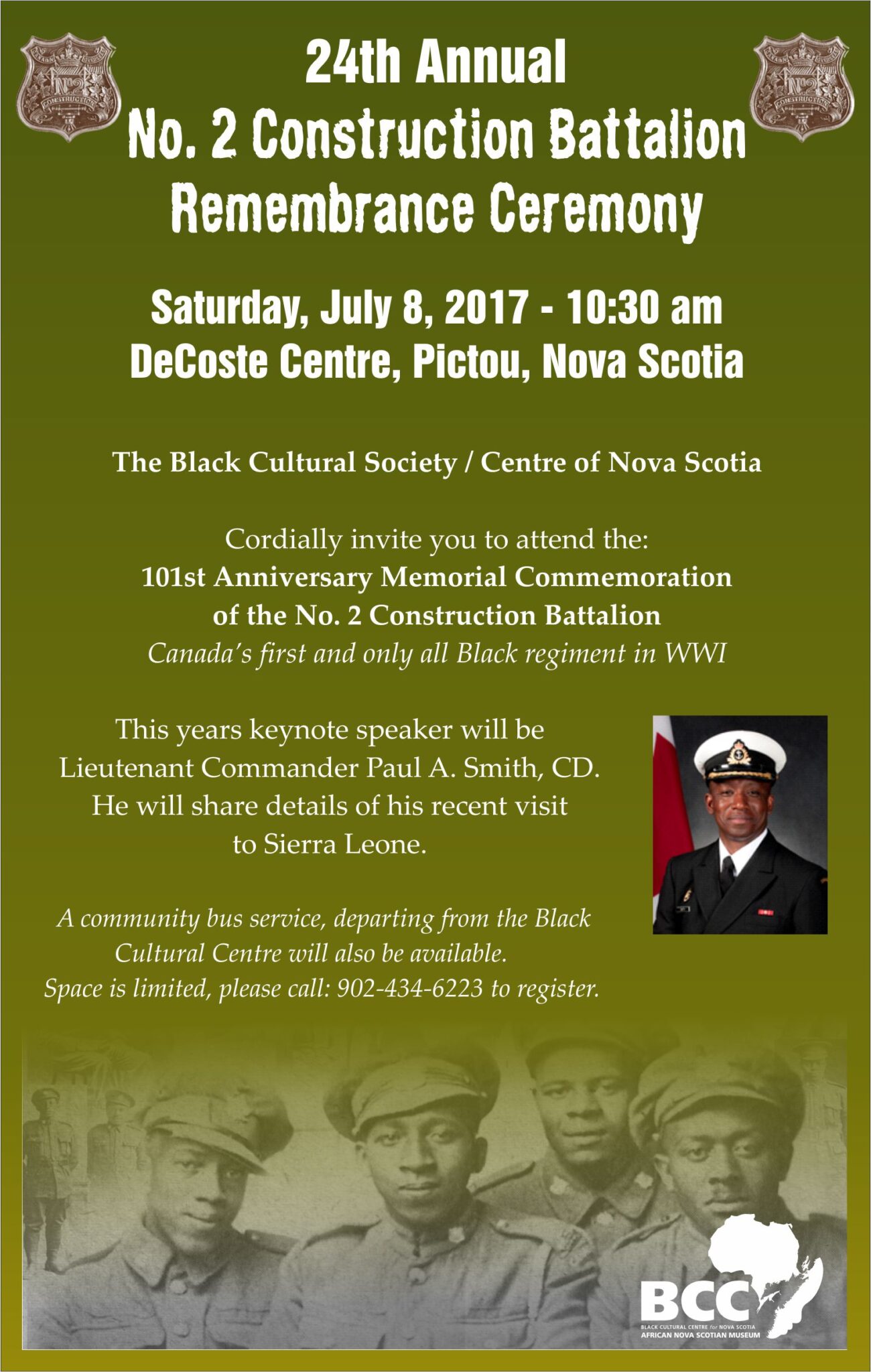 2017 No. 2 Construction Battalion Remembrance Ceremony – Black Cultural ...